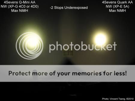 4Sevens Neutral White (XP-G R4 - 4C0 or 4D0) Q-Mini AA Comparison ...