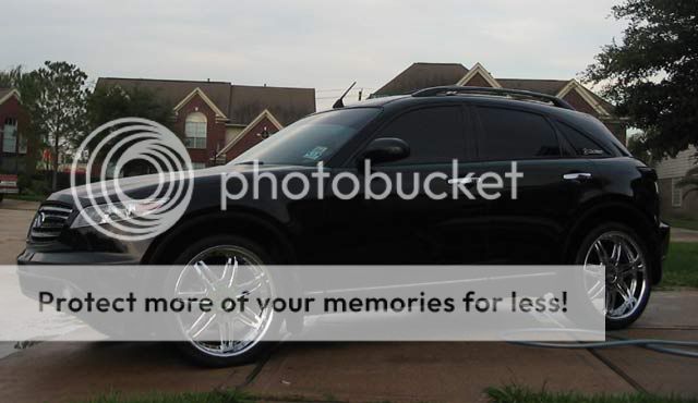 Black FX45 on 22 chrome Symbolic… | Infiniti FX Forum