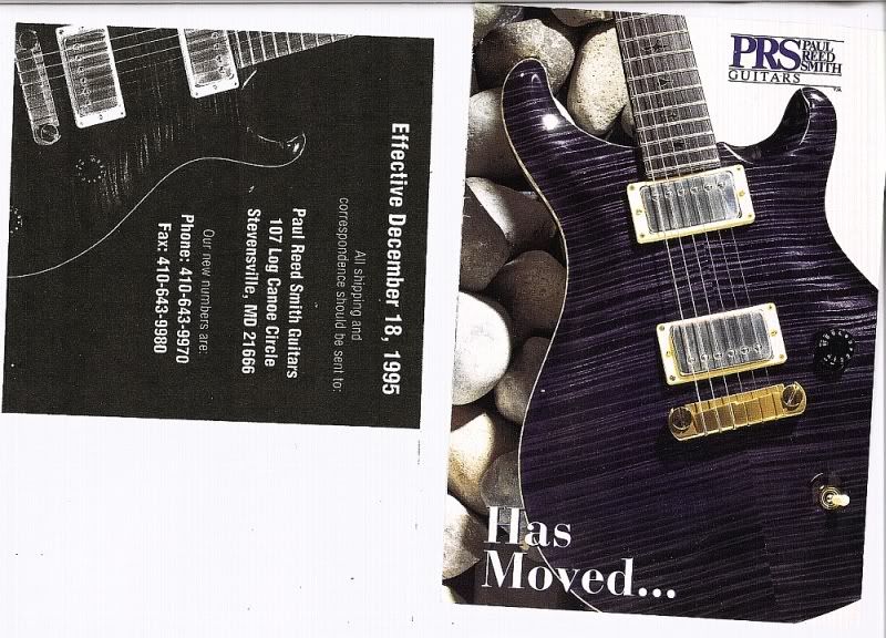 At What time did PRS become 'factory' ??? | The Gear Page