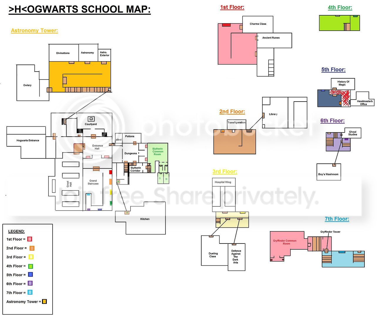 Hogwarts Official Map