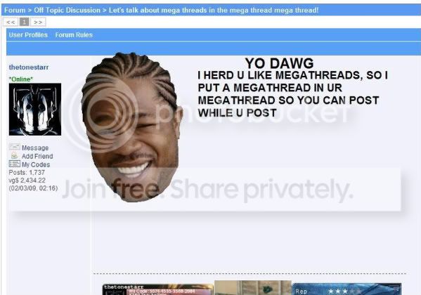 Let's talk about mega threads in the mega thread mega thread!