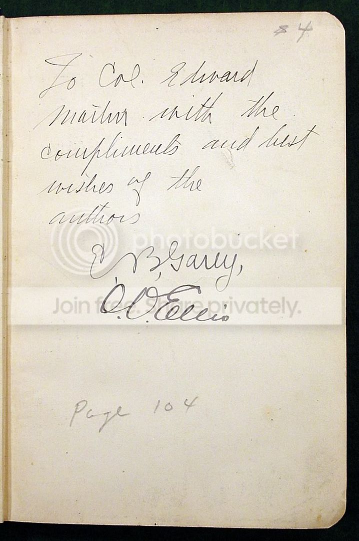 Autographed book to a Colonel/General/Governor - EPHEMERA, PHOTOGRAPHS ...